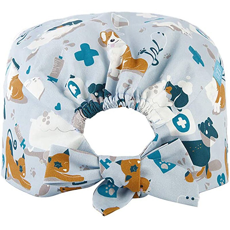 work hats Scrub Cap Hat Cartoon Flower Printing ac... – Vicedeal