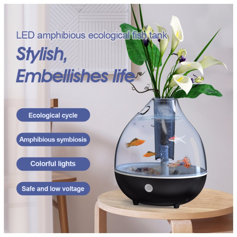 Aquarium tank desktop amphibious aeration small go... – Grandado