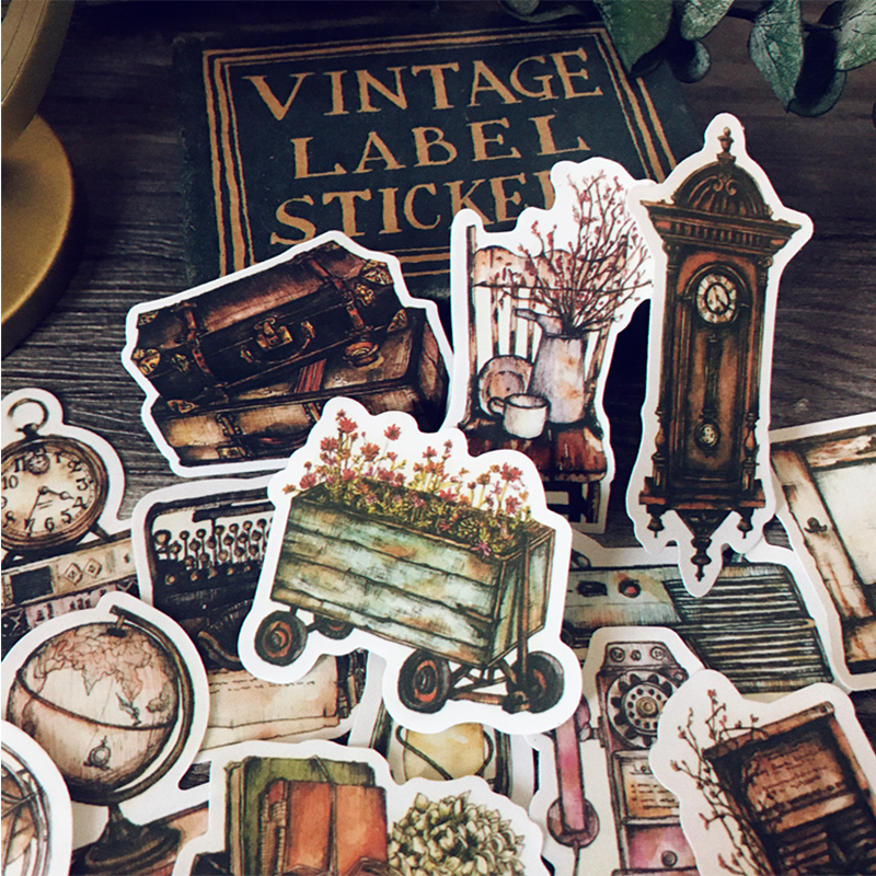 14PCS Vintage junk journal Furniture Material Stic... – Grandado