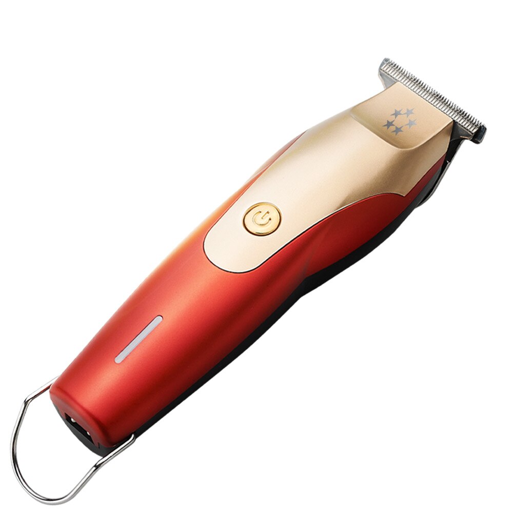 Electric Hair Clipper Cordless Red Barber Trimmer ... – Grandado