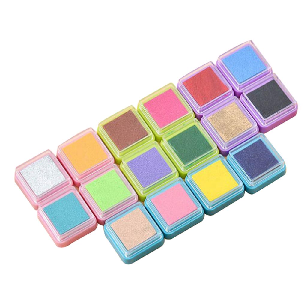 16Pcs Ink Pad Set Pigment Scrapbooking Multicolor ... – Grandado