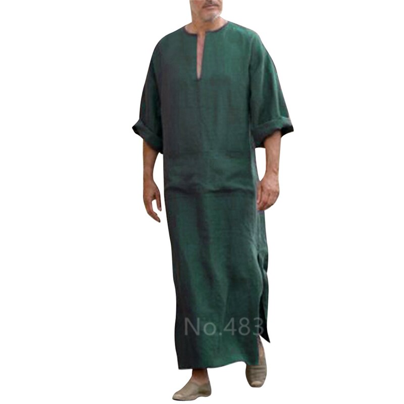 Mens Arabic Long Robes Saudi Arabia Jubba Thobe Ka... – Grandado