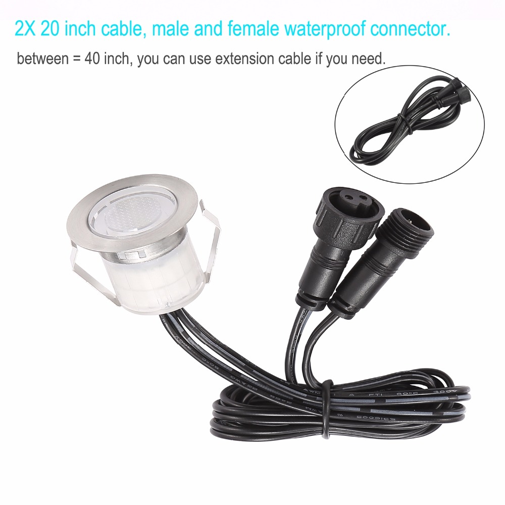 1X 30mm 12V IP67 Outdoor Terrace LED Deck Stair St... – Grandado