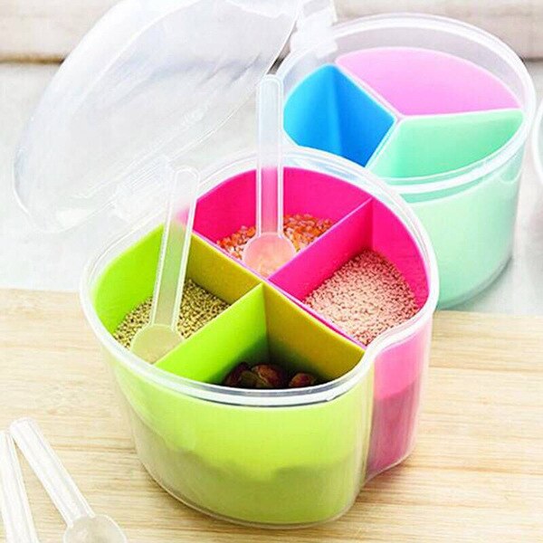 Seasoning box colorful integrated with spoon salt ... – Grandado
