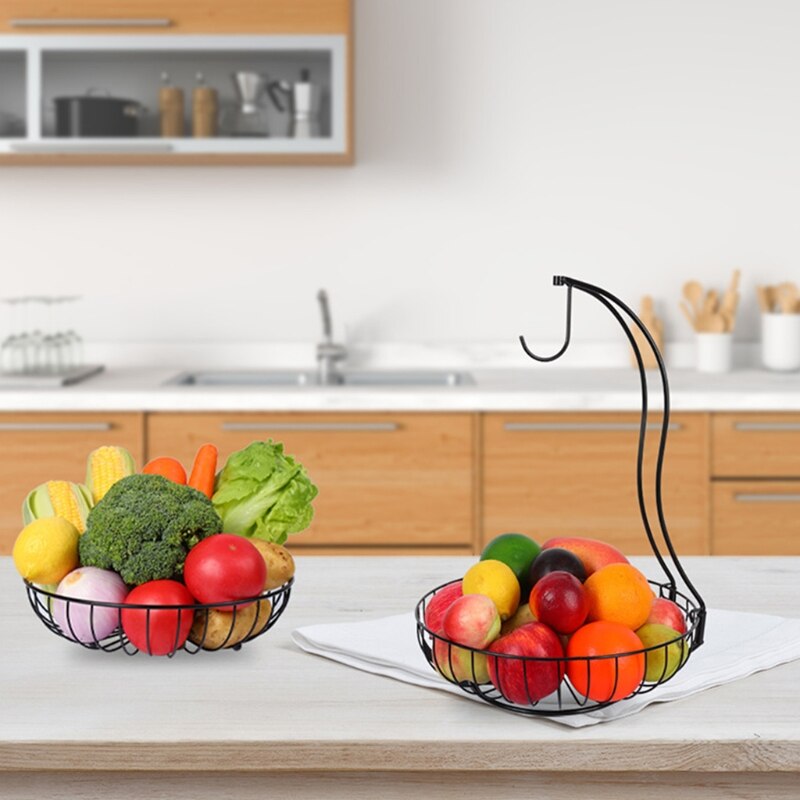 K5DC 2 Tier Fruit Basket Bowl Holder for Kitchen f... – Grandado