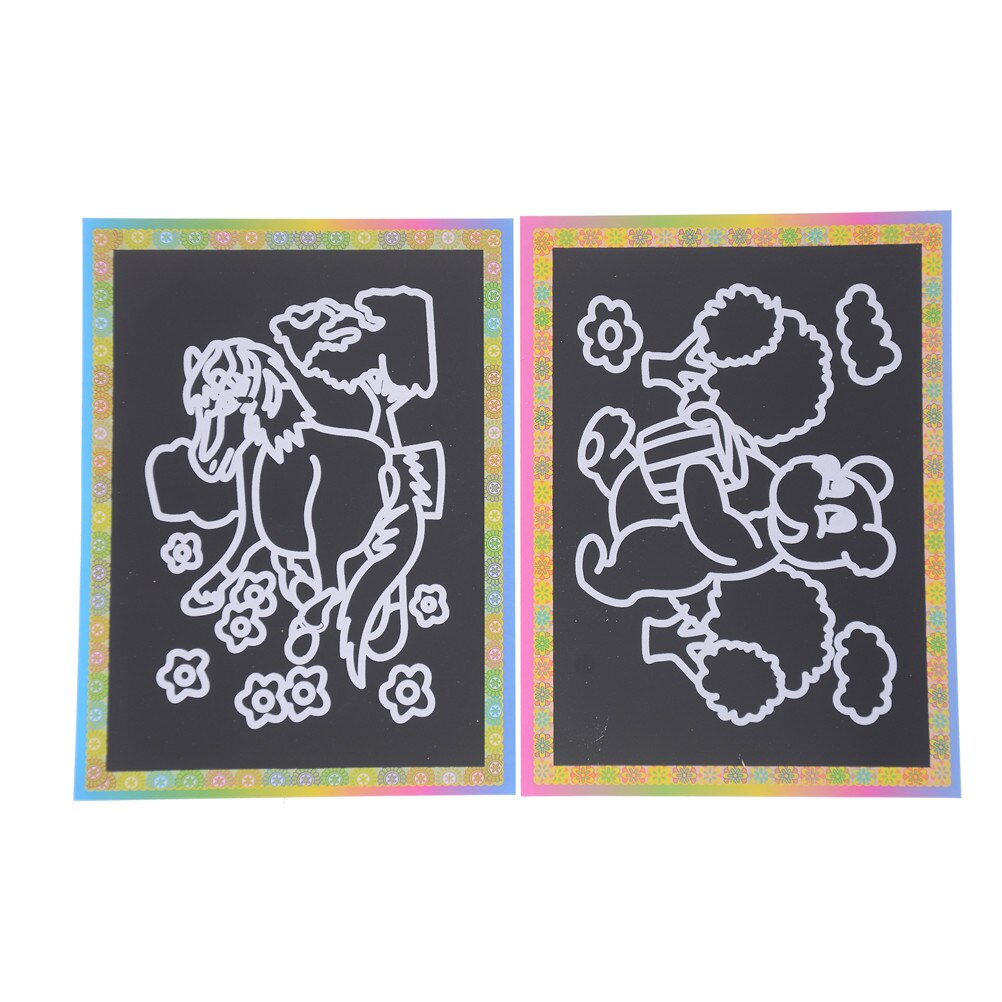 Two-in-one Magic Color Scratch Paper Coloring Card... – Grandado