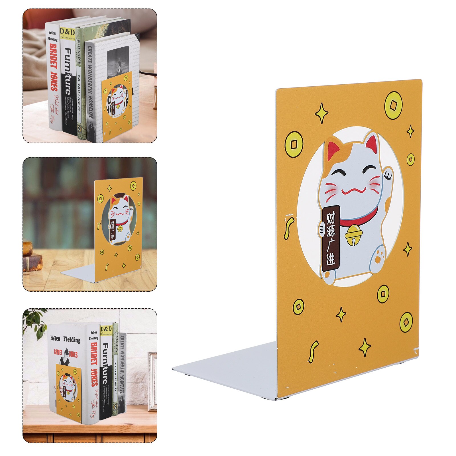 2pcs Iron Art Book Ends Cartoon Cat Bookend Deskto... – Vicedeal