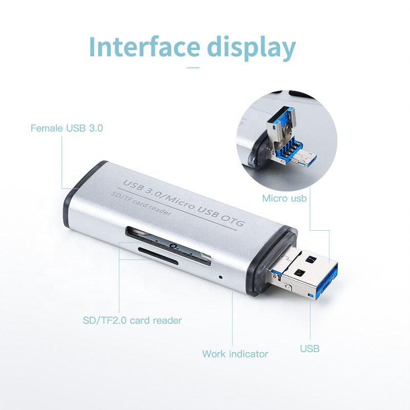 4 In 1 Usb Een Kaartlezer Usb 3.0 Otg Mini Sd Gehe... – Vicedeal