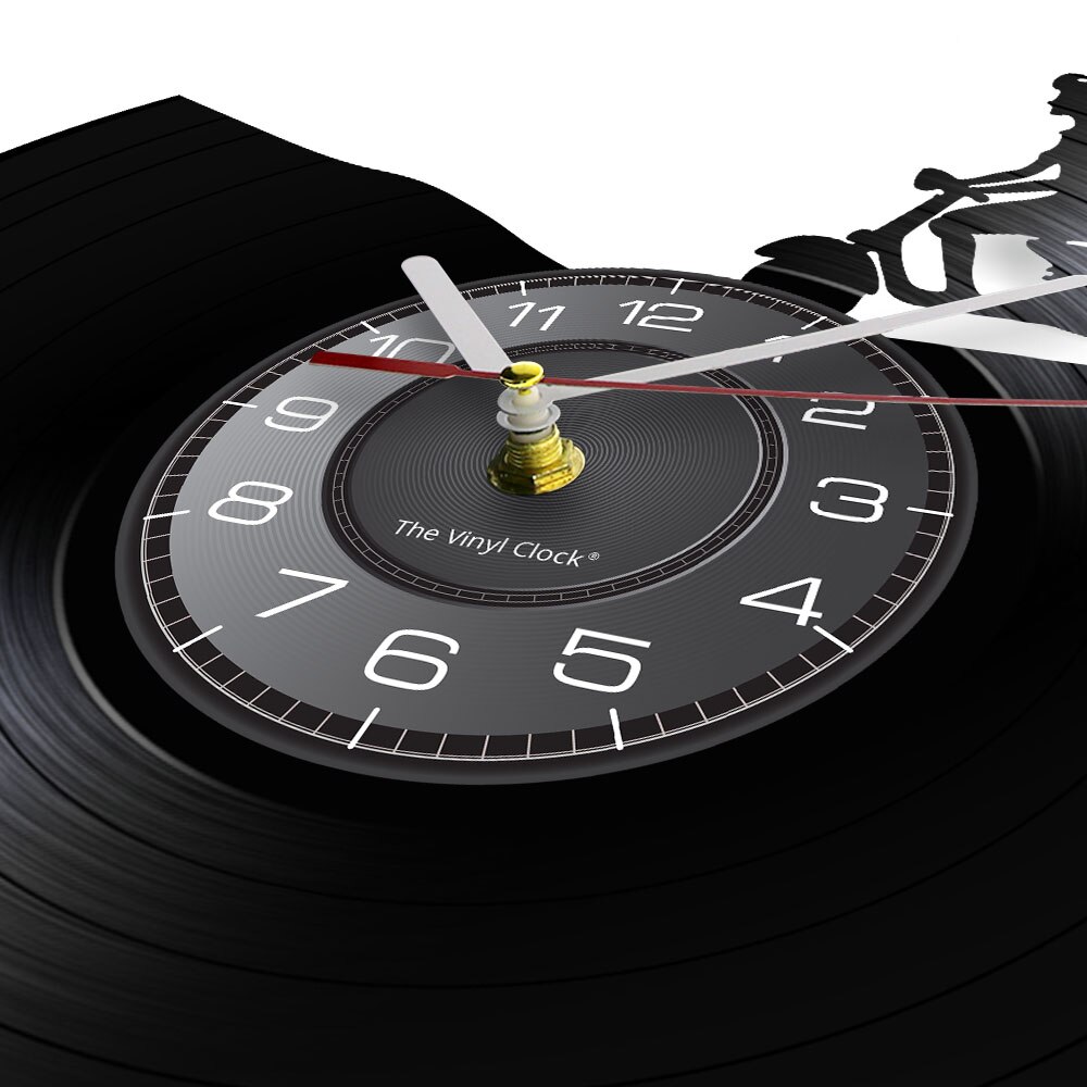 Transportation Wall Art Scooter Wall Clock Vintage... – Grandado