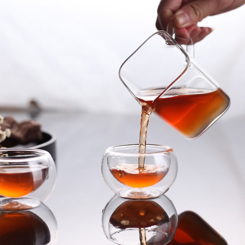 Glass Tea Pitcher Small 250ml Square Chinese Chaha... – Vicedeal