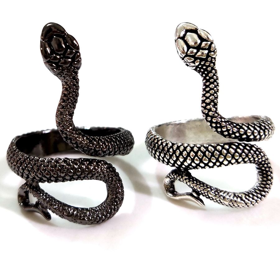 10pcs/lot Retro Punk Style Snake Ring Mens Rocker ... – Grandado