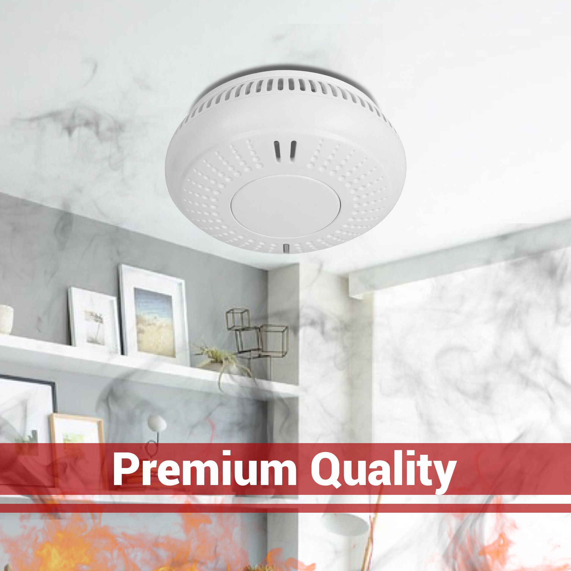 Stand alone photoelectric fire smoke detector 10 y... – Vicedeal