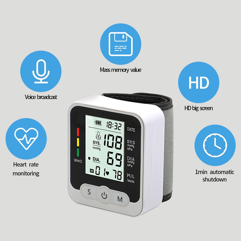 ！Wrist Blood Pressure Monitor Automatic Digital To... – Vicedeal