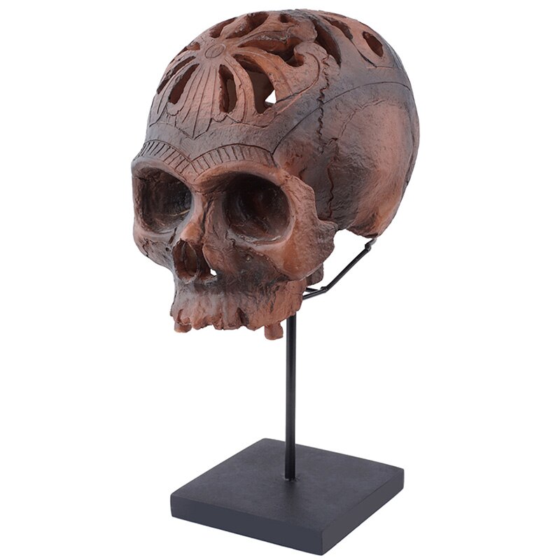 HeyMamba Resin Human Head Skull Statues Display Sk... – Vicedeal
