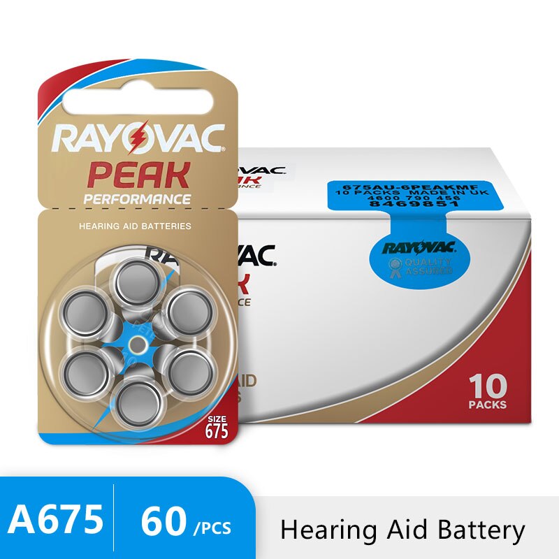 Hearing Aids Battery 675A 675 A675 PR44 RAYOVAC PE... – Grandado