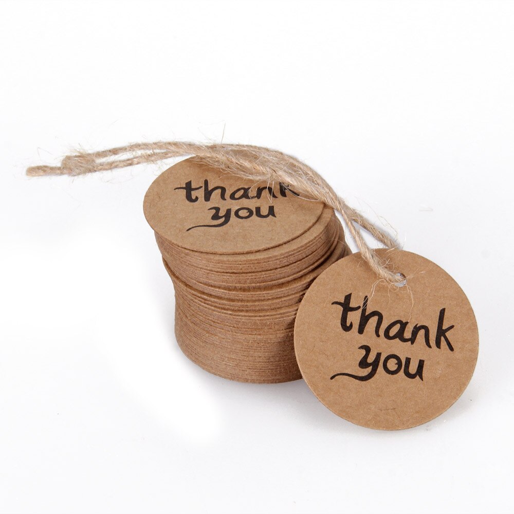 100pcs 40mm Round kraft Paper tags / Tag / DIY Tag... – Grandado