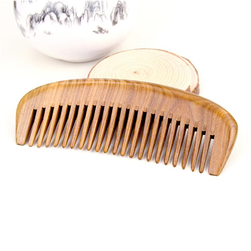 Green Sandalwood Comb Anti-static Wooden Hair Comb... – Vicedeal
