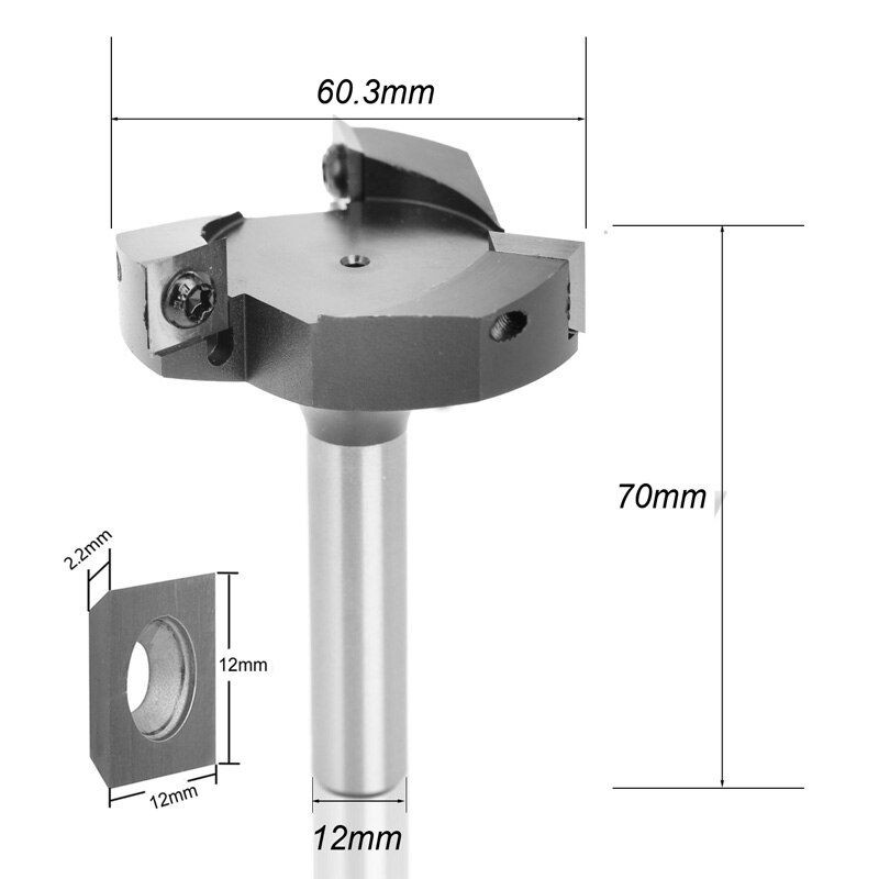 1pc 3 flutes 8mm 12mm 1/2 Shank Planing Bits Face ... – Vicedeal