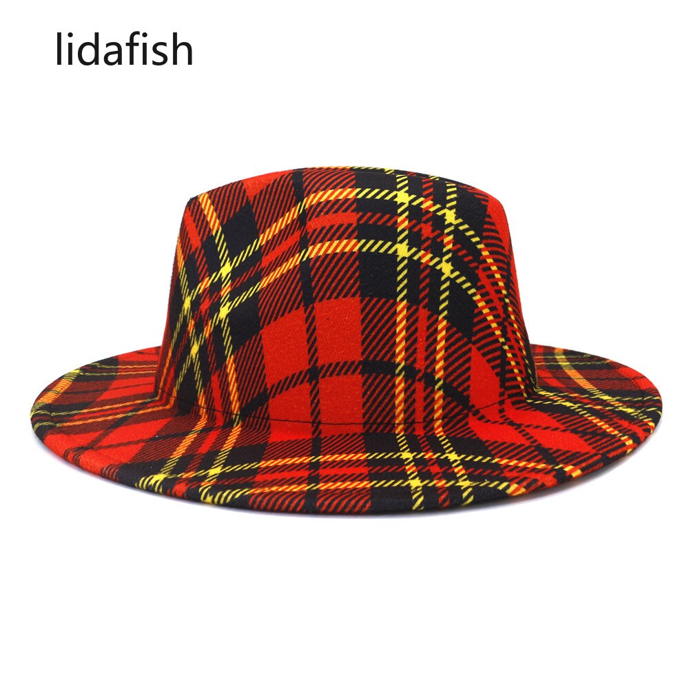 lidafish British Style Plaid Women's Fedora Ha... – Vicedeal