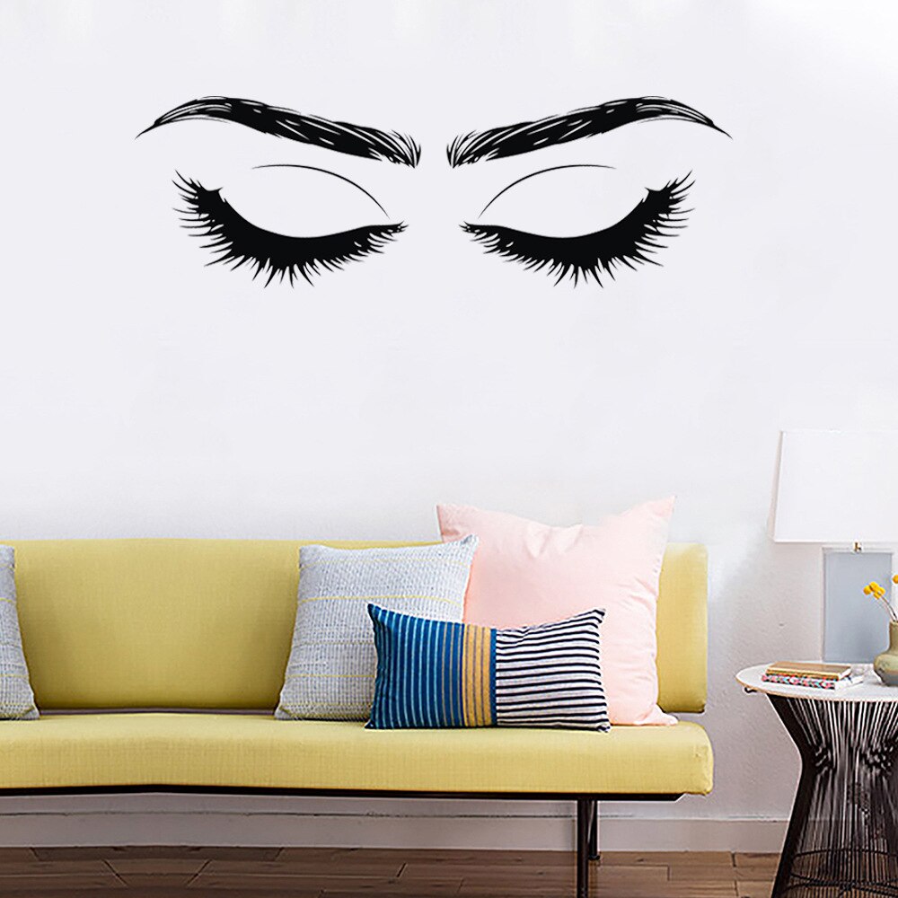 Lash & Brows Eyes Quote Wall Stickers Unique G... – Grandado
