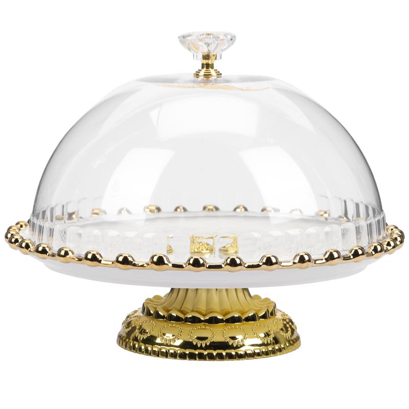 1 Set 8Inch Ceramic Tall Cake Tray with Dome Cover... – Grandado