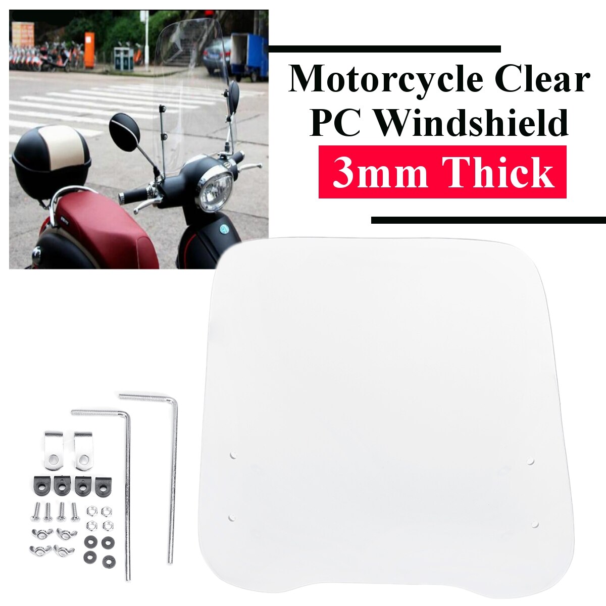3mm Universal Windshield Deflector Windscreen For ... – Grandado