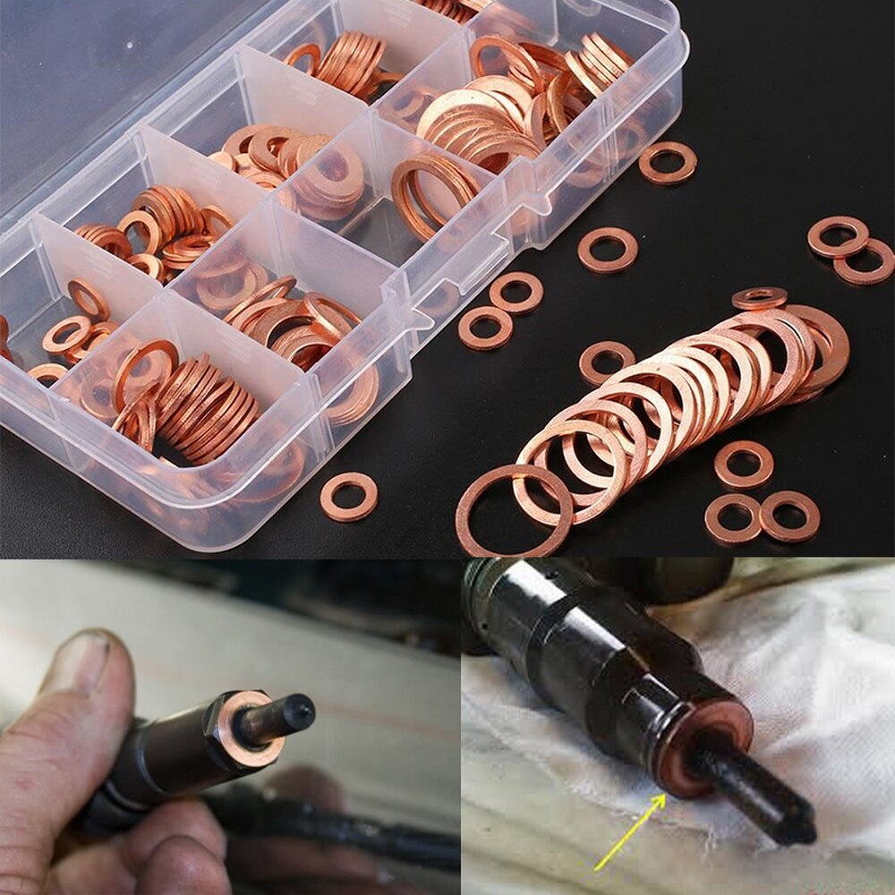 80/120 stk / sett bil kobber skive bil motoroljedrenering fast kobber ...