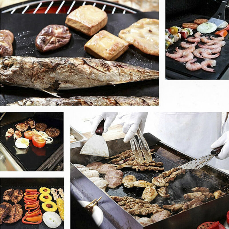 BBQ Grill Mat non-stick Oven Liners Teflon Cooking... – Vicedeal