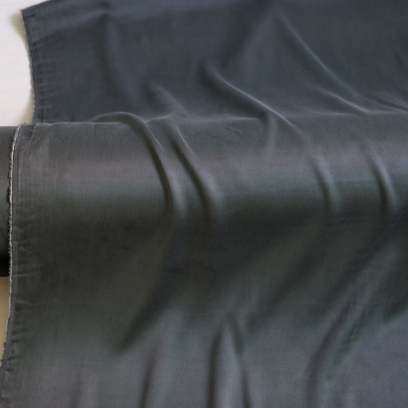 50cm*107cm deep Gray Pure Silk Soft Charmeuse Fabr... – Grandado