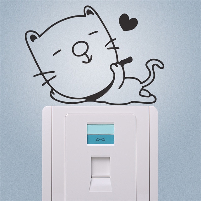 Colorful dog Wall Decal Art Vinyl Stickers Stick P... – Grandado