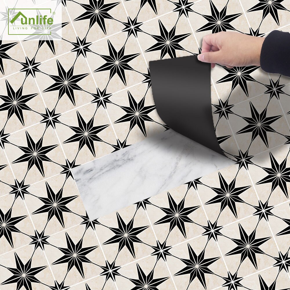 Funlife®20x300cm Astra Black Pattern Ground Sticke... – Vicedeal