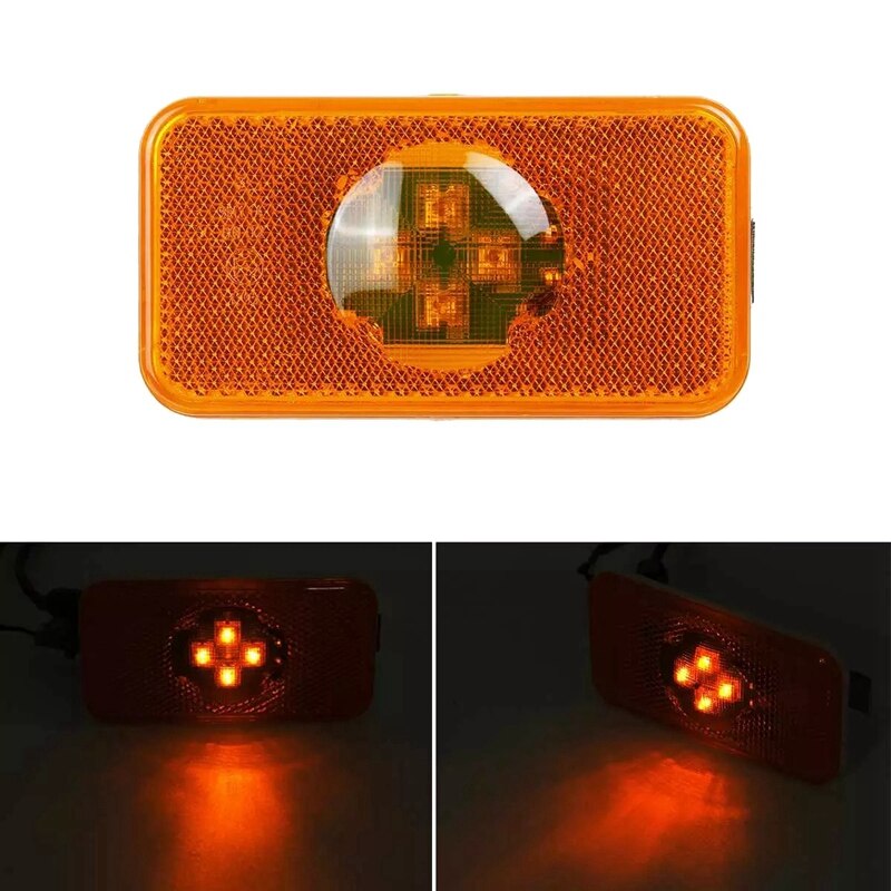 24V Car Truck LED Side Marker Light Amber Indicato... – Grandado