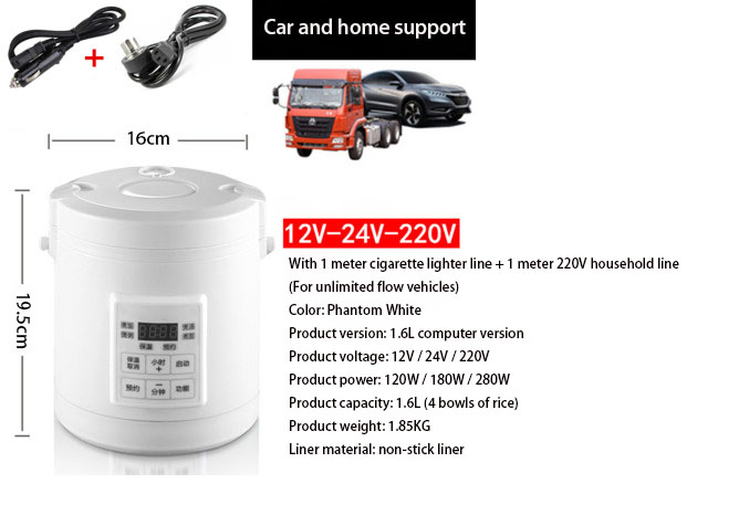12V 24V 220V Electric Rice Cooker Car Truck Househ... – Grandado