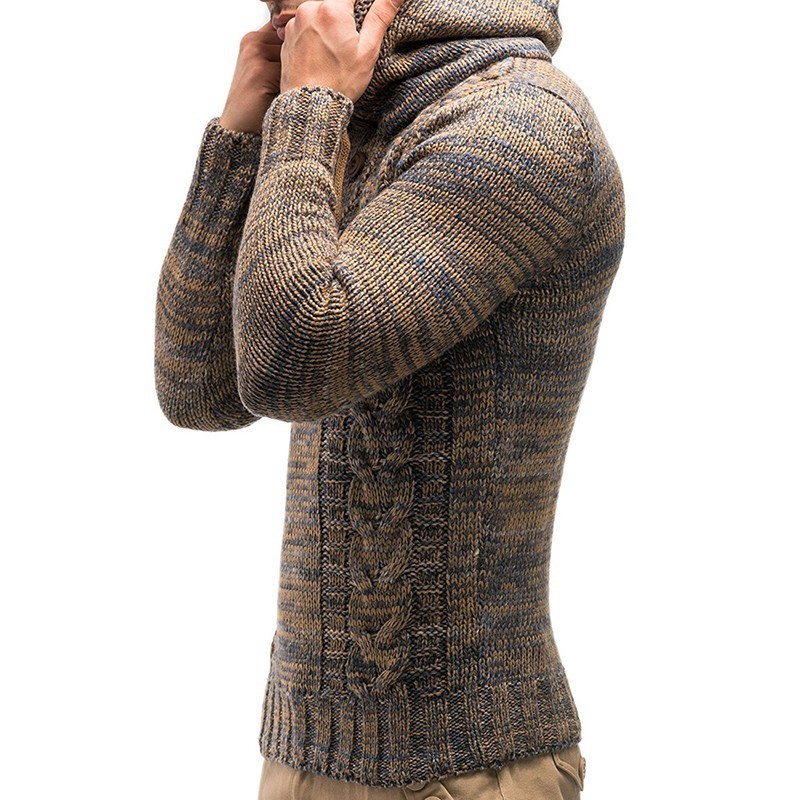 Autumn Winter Men's Twist Sweater Coat Male Casual... – Grandado