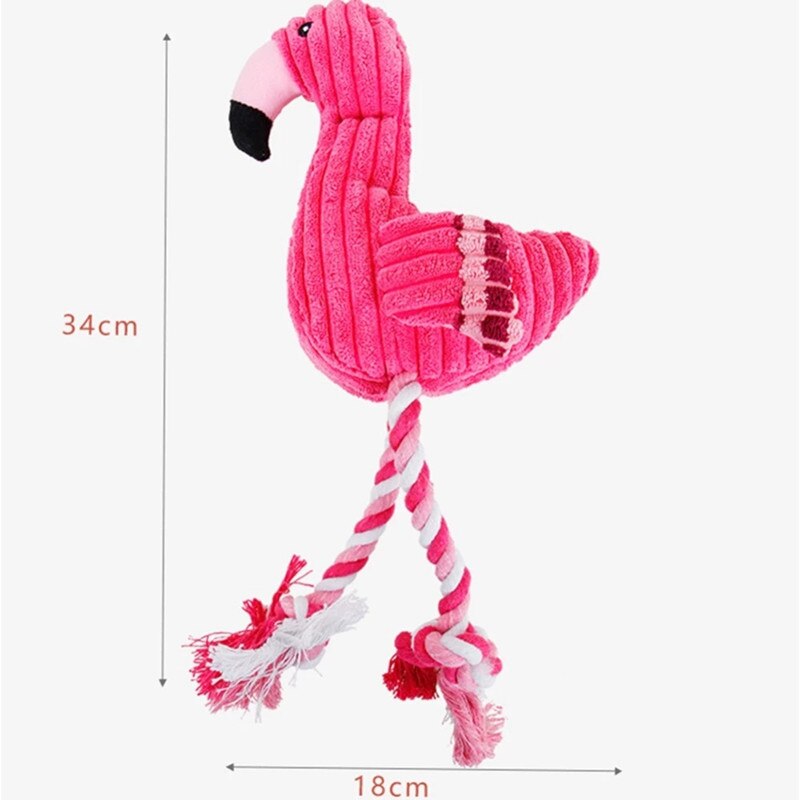 Dog Toys Plush Flamingo Dog Chew Toys for Small Do... – Grandado