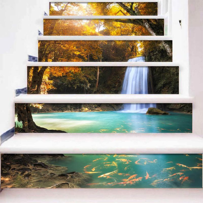 6pcs/set 3D Waterfall Scenery Staircase Stair Rise... – Vicedeal