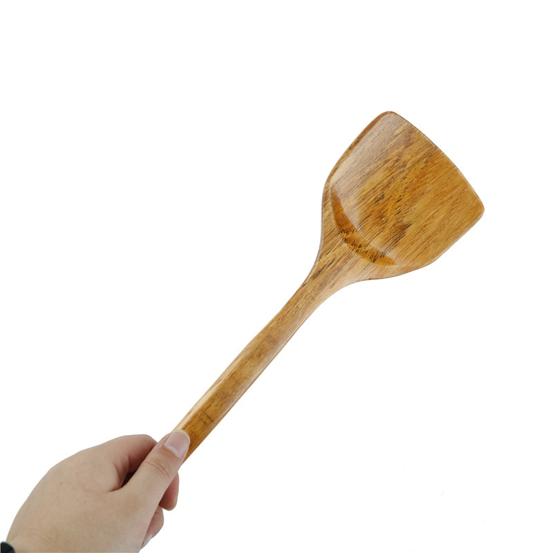 Korte Natuurlijke Houten Lange Handvat Sleuven Spa... – Grandado