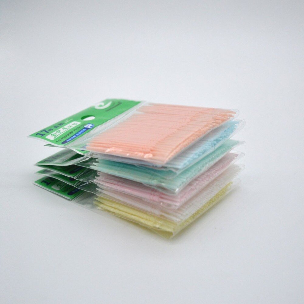 100PC Disposable Double Head Plastic Tooth Floss H... – Grandado