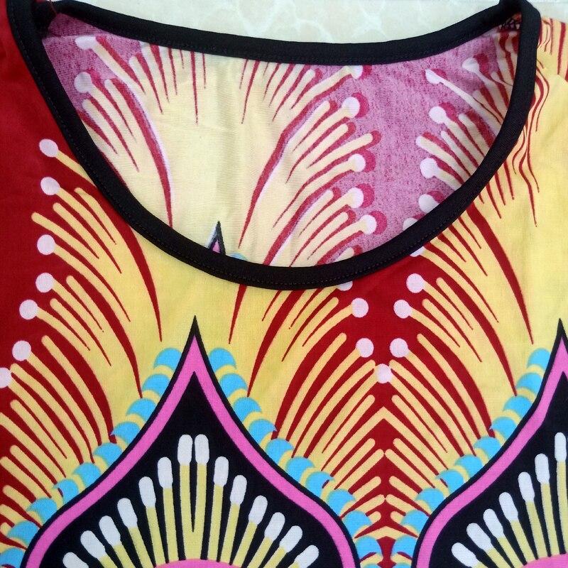 African Dashiki Traditional Print Maroon Color Sho... – Grandado