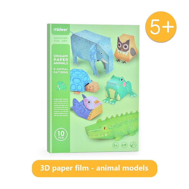 Mideer Children Origami Paper Handmade Animals 3D ... – Grandado
