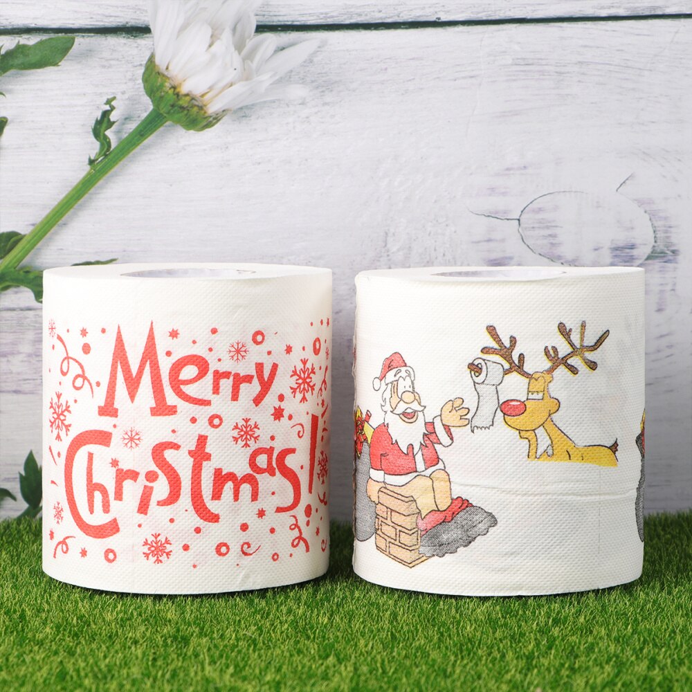 2 Roll Stylish Toilet Roll Paper Christmas Santa P... – Vicedeal