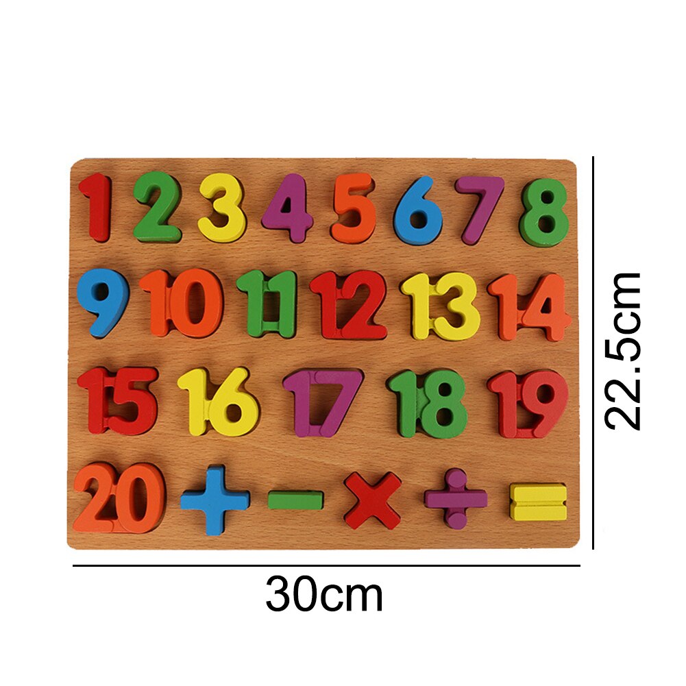 Alphabet ABC Numbers Wooden Puzzles Board Educatio... – Grandado