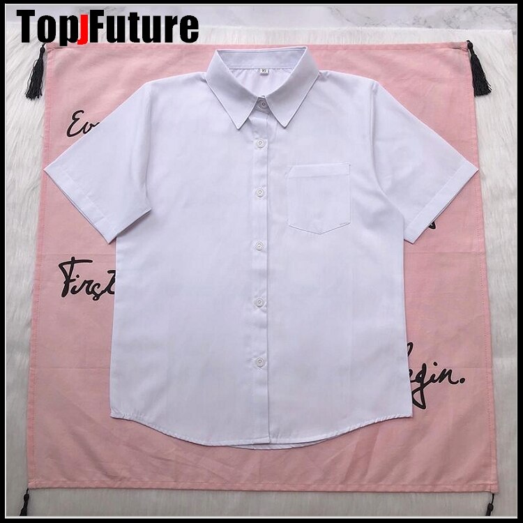 long sleeve White Cotton Japanese Student Girls Sc... – Vicedeal