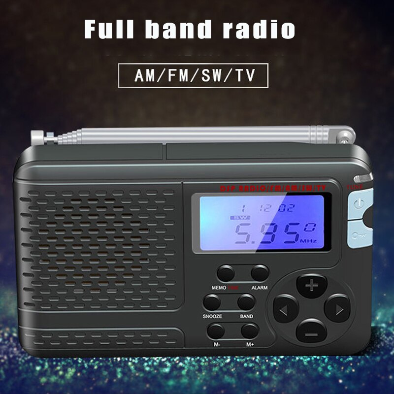 Portable Radio FM/AM/SW/TV Full Band Radio with Ti... – Vicedeal