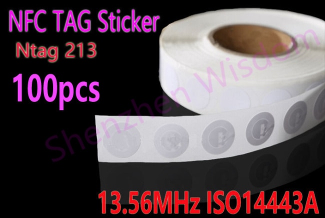 100pcs NFC Tag Ntag213 ISO14443A 13.56MHz NFC Stic... – Grandado