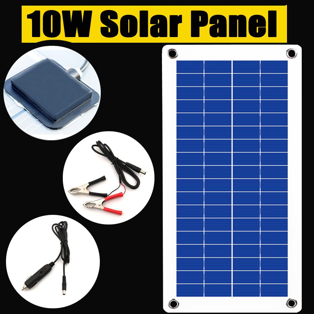 Bil 12v batteriladdare solpanel 10w celler extern ... – Vicedeal