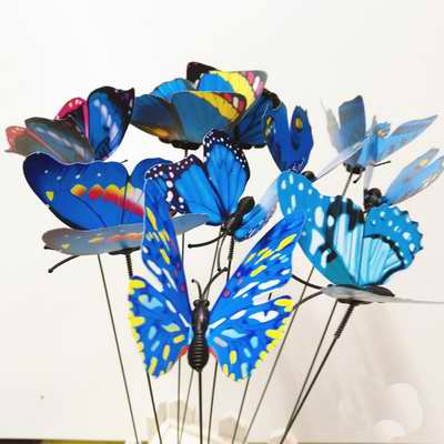 Colourful Garden Plastic Butterflies On Sticks Dan... – Grandado