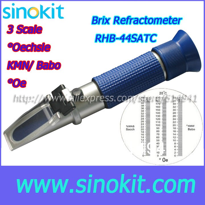 3 schaal 0-44% Brix (Sacch.) Brix Refractometer RH... – Vicedeal