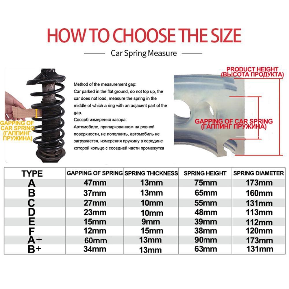 DJSona Car Shock Absorber Spring Bumper Power A/B/... – Grandado