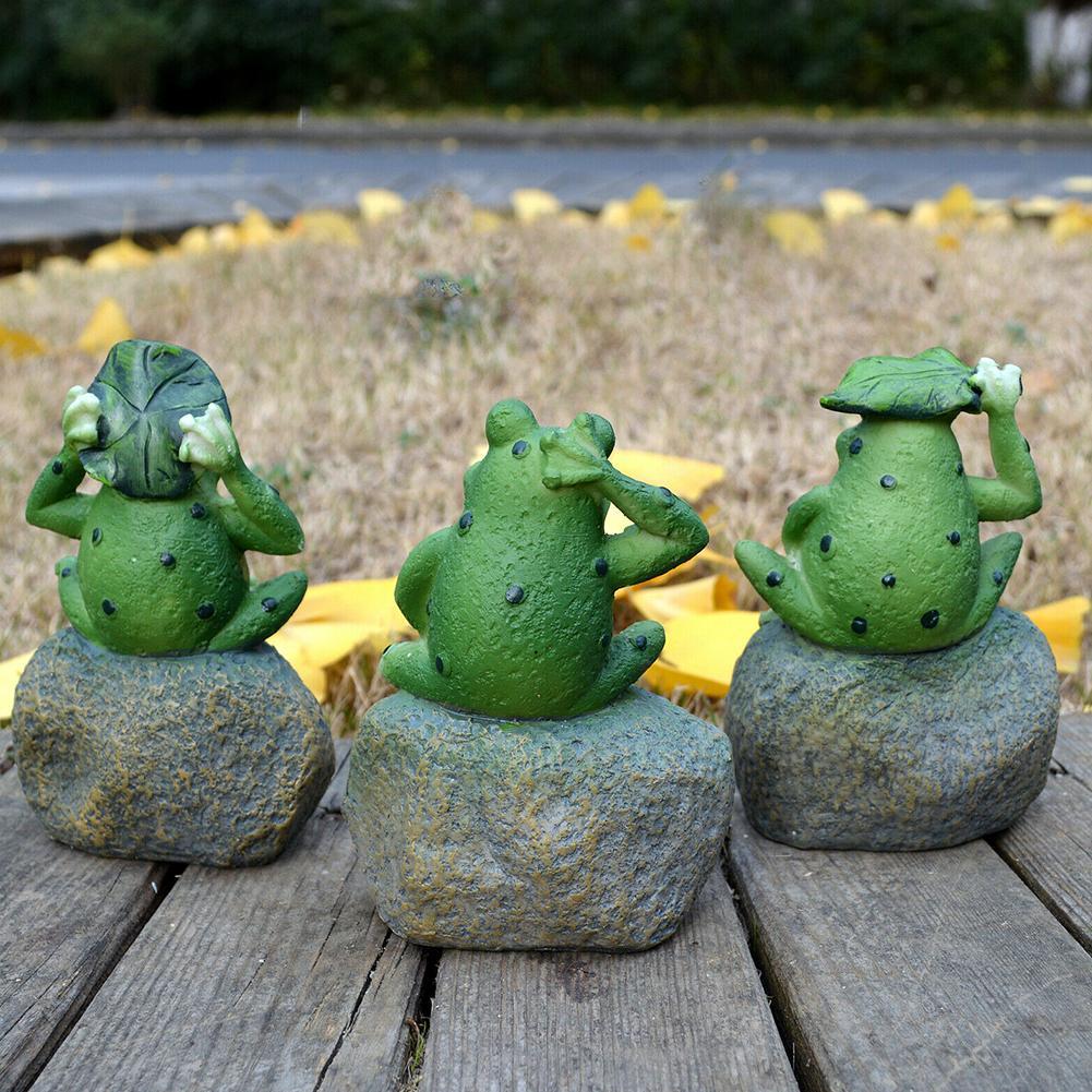 Frogs Garden Statues Frogs Sit On Stone Sculptures... – Vicedeal